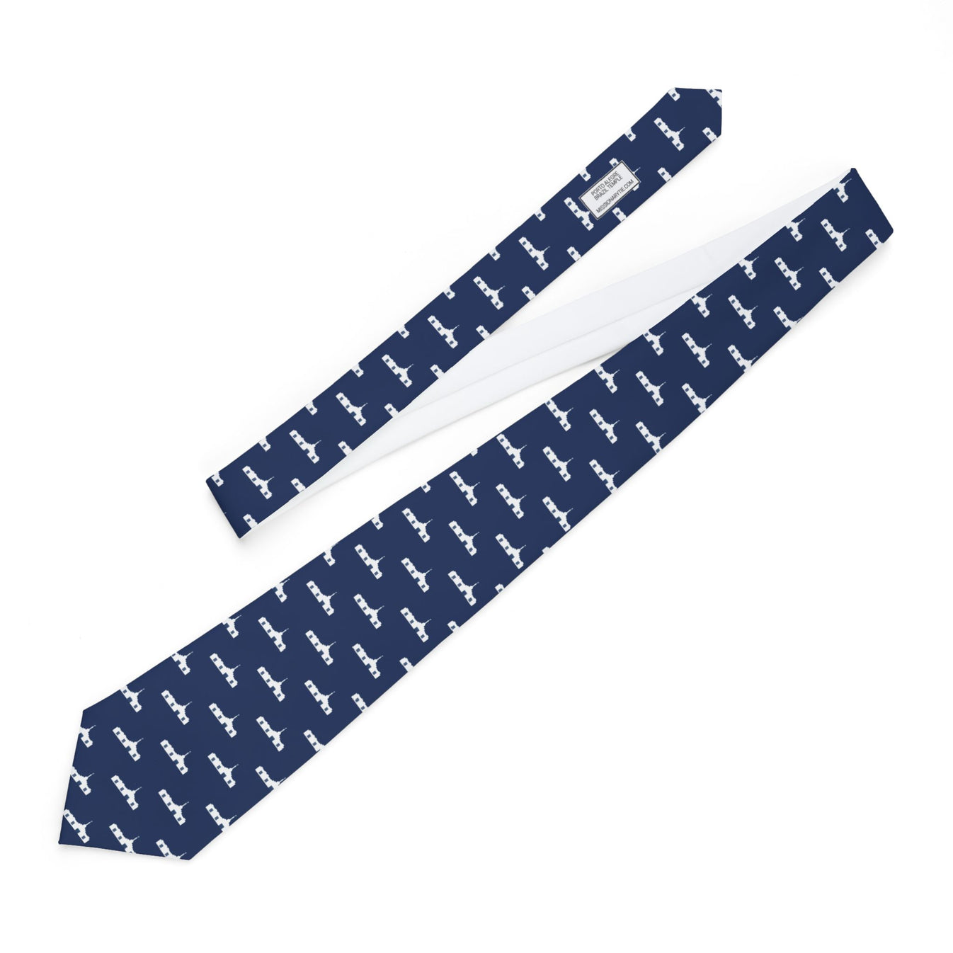 Porto Alegre Brazil Temple Tie - Dark Blue – MISSIONARY TIE